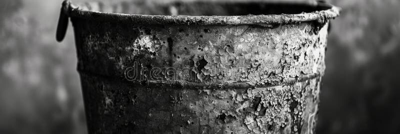 A Rusty Metal Bucket Its Oncesmooth Surface Now Rough and Textured with ...