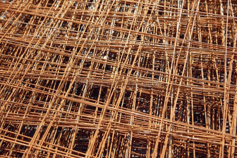Rusty Metal for Building a House. Stock Image - Image of grid ...