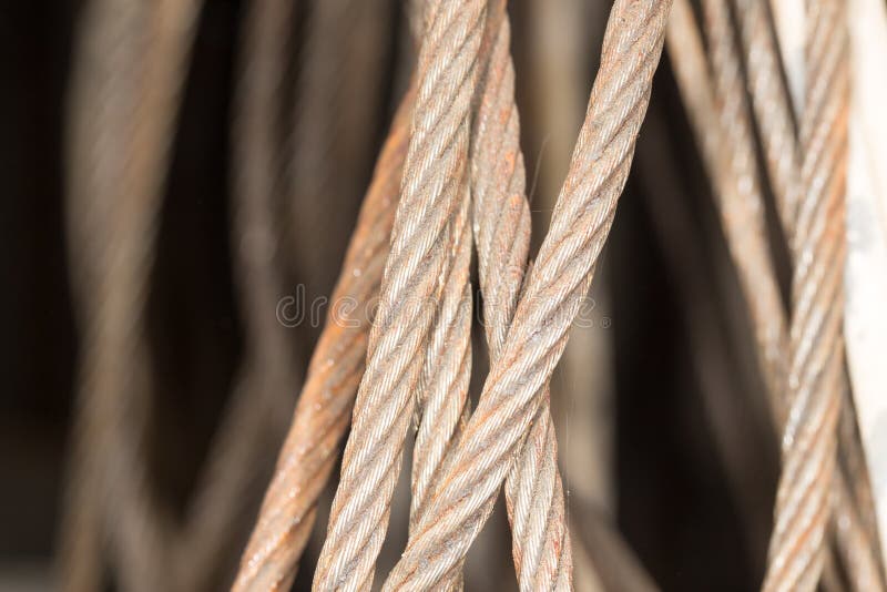 Rusty metal cable stock image. Image of heavy, detail - 101028603