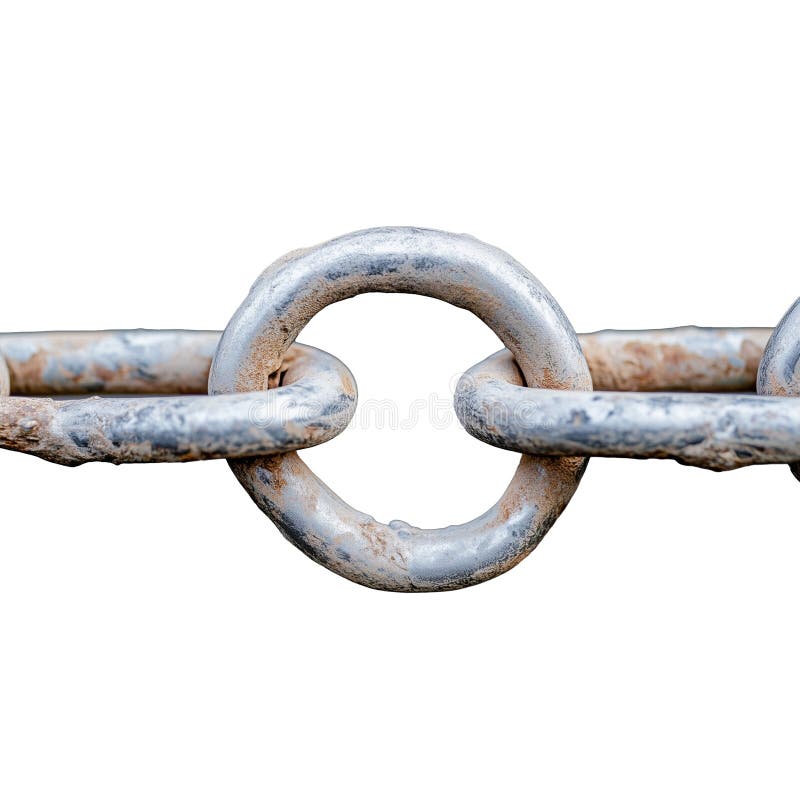 Rusty Metal Chain Link with Transparent Background for Design Use Stock ...