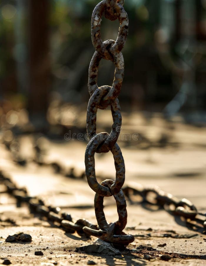 Rusty Chain Lying Weathered Metal Surface Stock Photos - Free & Royalty ...