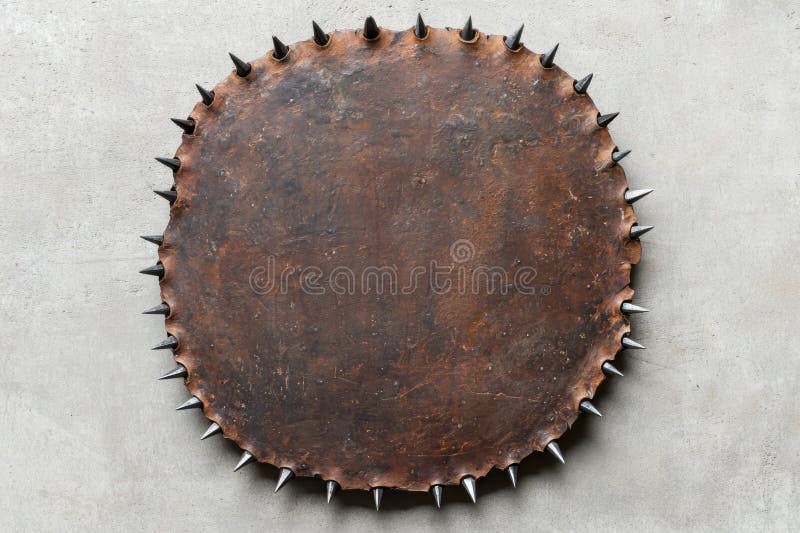 Rusty Metal Circular Disc with Spikes Stock Illustration - Illustration ...