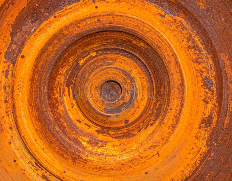 Rusty Metal Concentric Circles Texture Background Stock Illustration ...