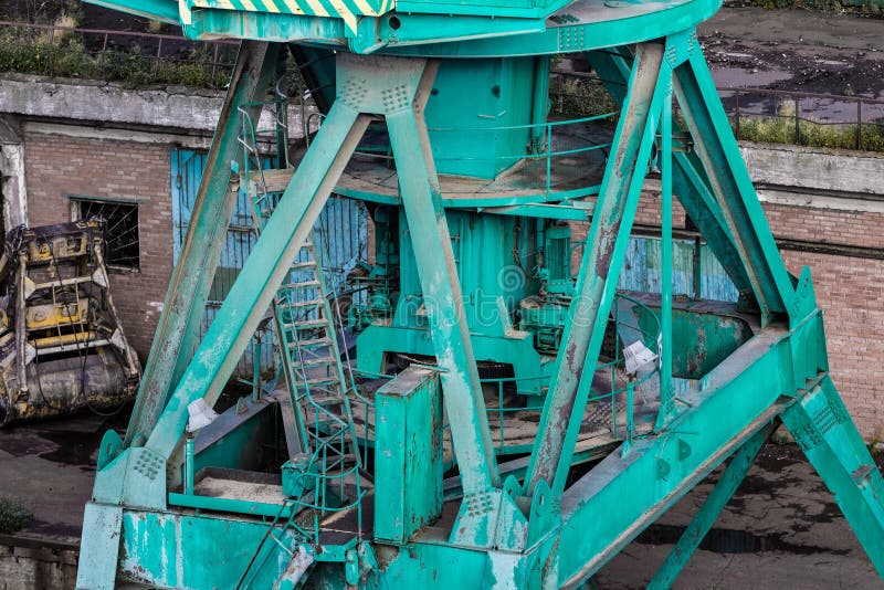 Rusty Metal Construction of Loading Equipment Stock Photo - Image of ...