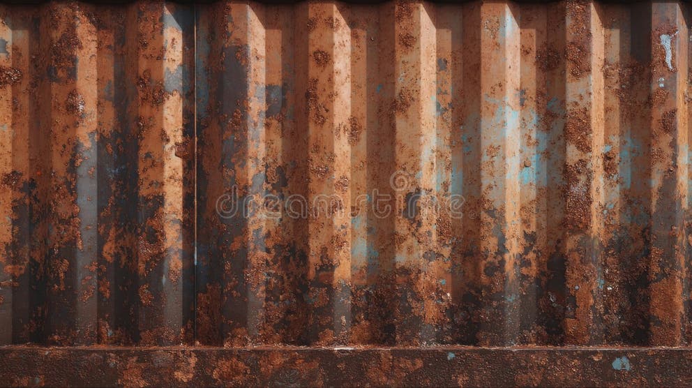 Rusty Metal Container Texture on Gray Surface. Neural Network AI ...