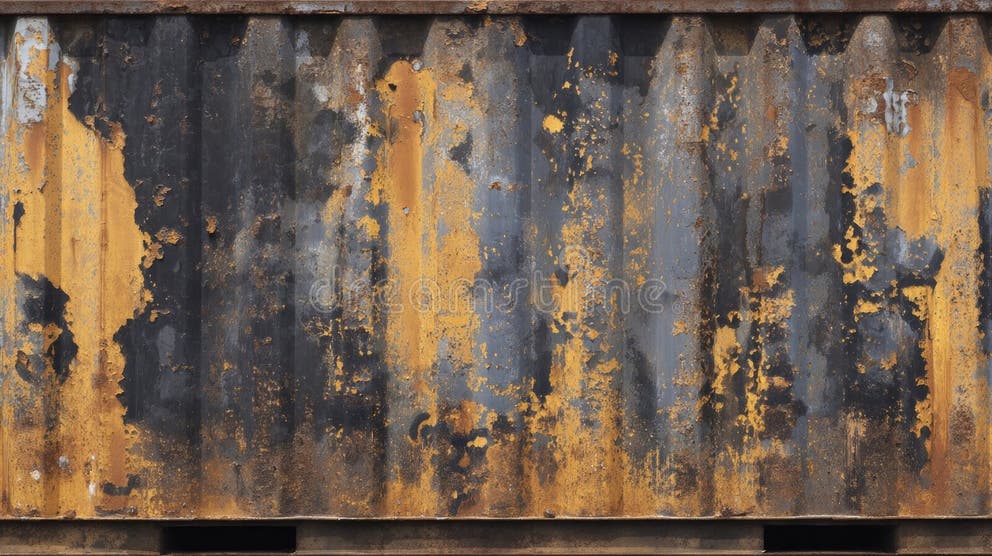 Rusty Metal Container Texture on Gray Surface. Neural Network AI ...