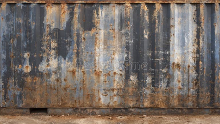 Rusty Metal Container Texture on Gray Surface. Neural Network AI ...