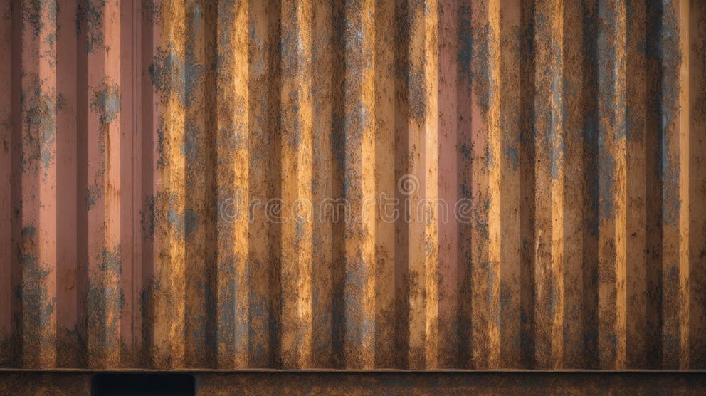 Rusty Metal Container Texture on Gray Surface. Neural Network AI ...