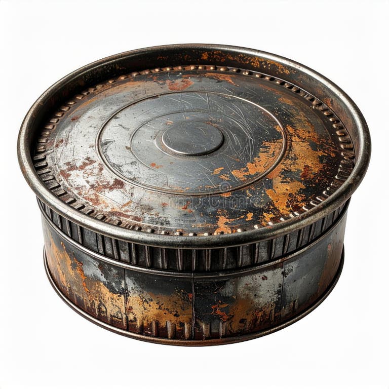 Rusty Metal Container on White Background Stock Illustration ...