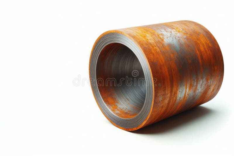 A Rusty Metal Cylinder with a Large through-hole. Space for Text. Stock ...