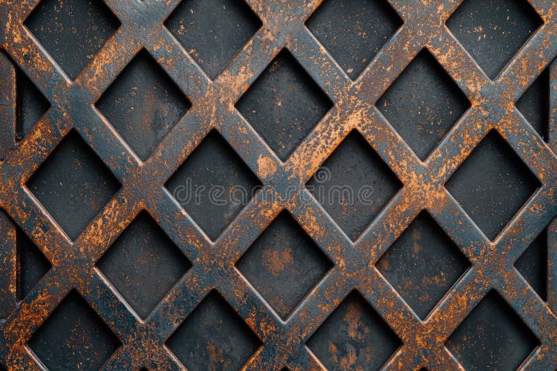 Rusty Metal Diamond Pattern Background Stock Illustration ...