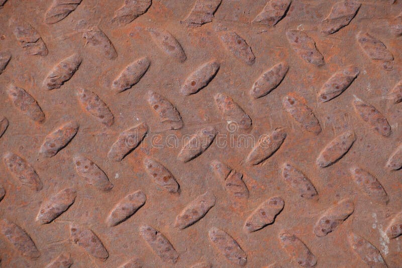 Rusty Metal Diamond Plate stock photo. Image of working - 96051480