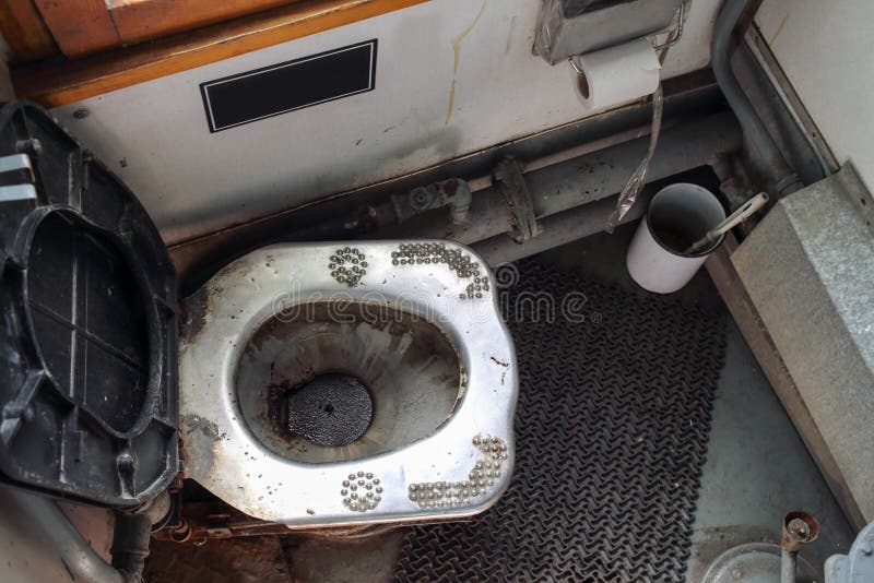 Rusty Metal Dirty Toilet in a Stock Photo - Image of seat, sanitary ...