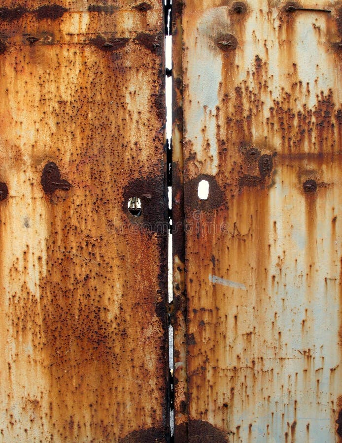 Rusty Metal Door stock photo. Image of iron, holes, gate - 4266346
