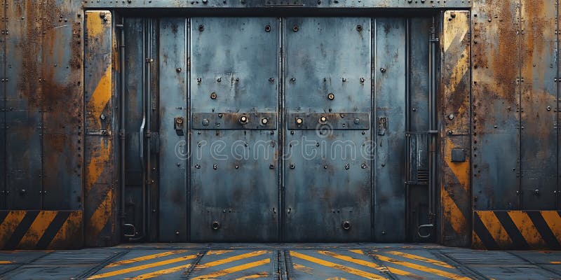 Rusty Metal Door Background Grunge Industrial Texture Image Stock ...