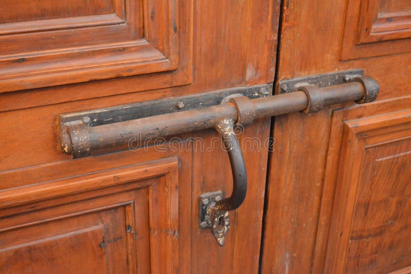 Rusty Metal Door Lock of the Museum Stock Photo - Image of unlock, open ...