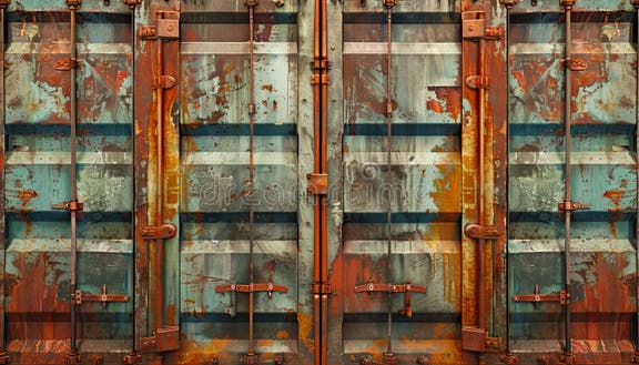 Rusty Metal Door with a Rusted Frame Stock Photo - Image of rusted ...