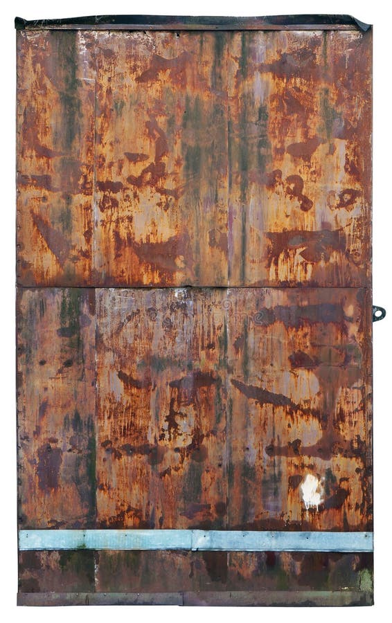 It Is A Rusty Metal Door In The Underground Bunker Stock Image - Image ...