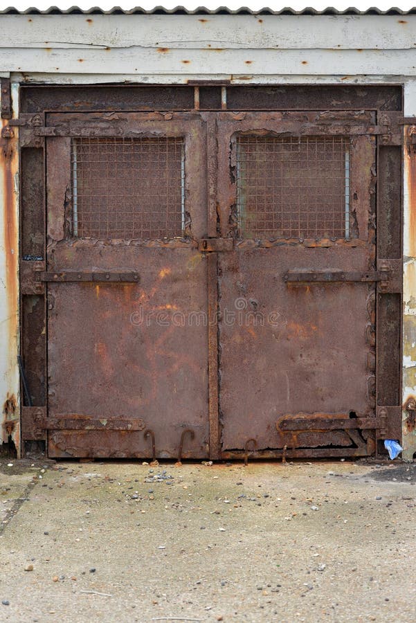 Rusty doors stock image. Image of locked, double, rust - 119921321