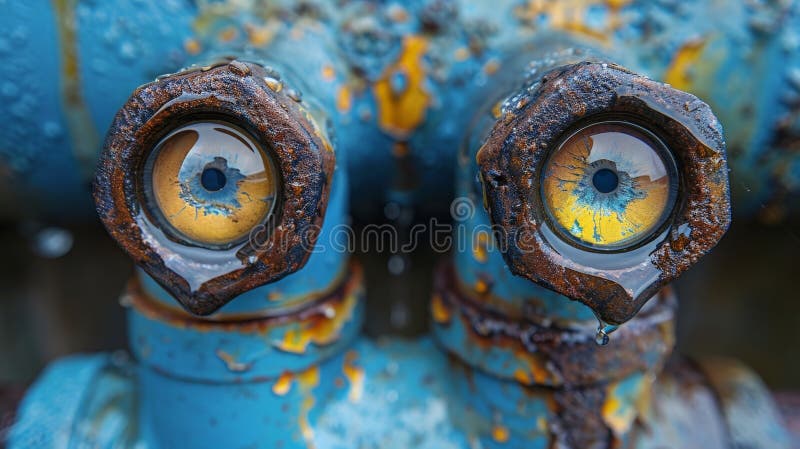 Rusty Metal Eyes stock illustration. Illustration of retro - 341517908