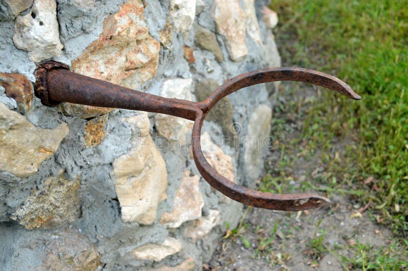 Rusty metal fork stock image. Image of antique, brick - 72918567
