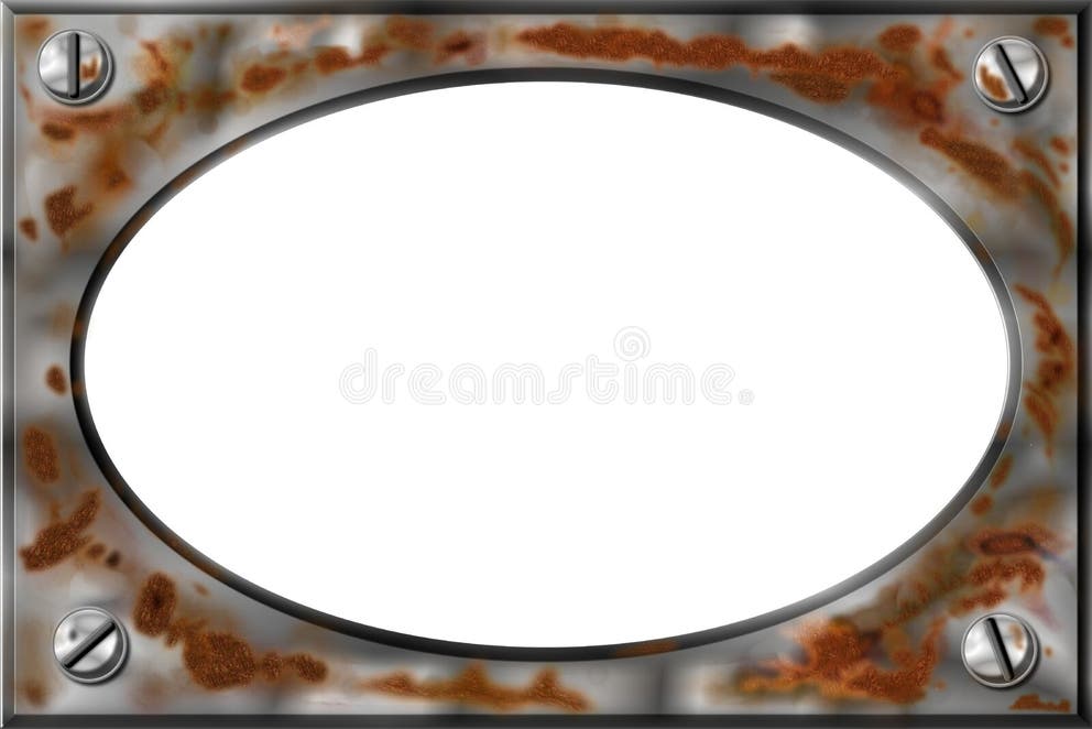 Rusty Metal Frame, Bitmap stock illustration. Illustration of screws ...