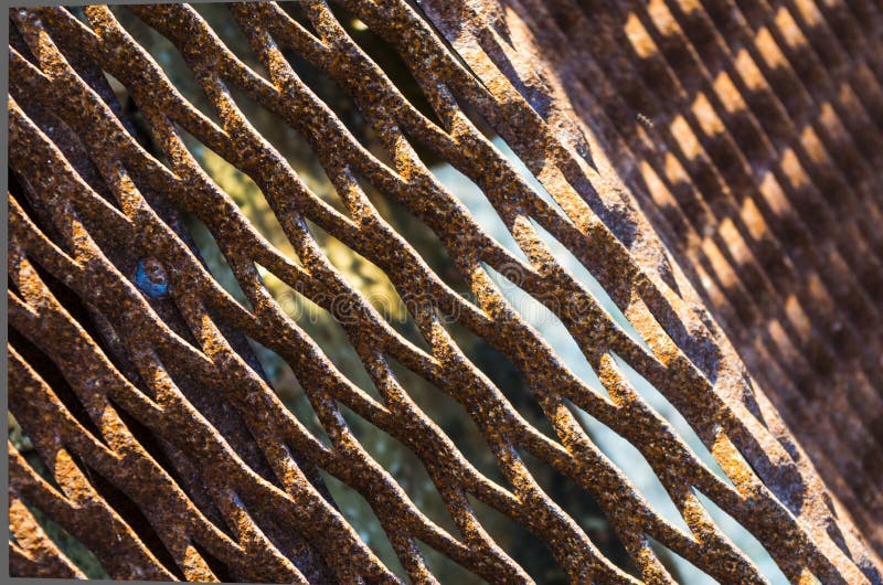 Rusty metal grate stock image. Image of color, wood, unusual - 41338235