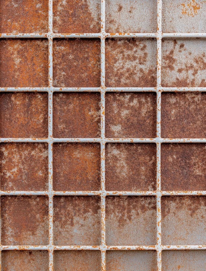 Rusty Metal Grid Texture Background Stock Image - Image of surface ...