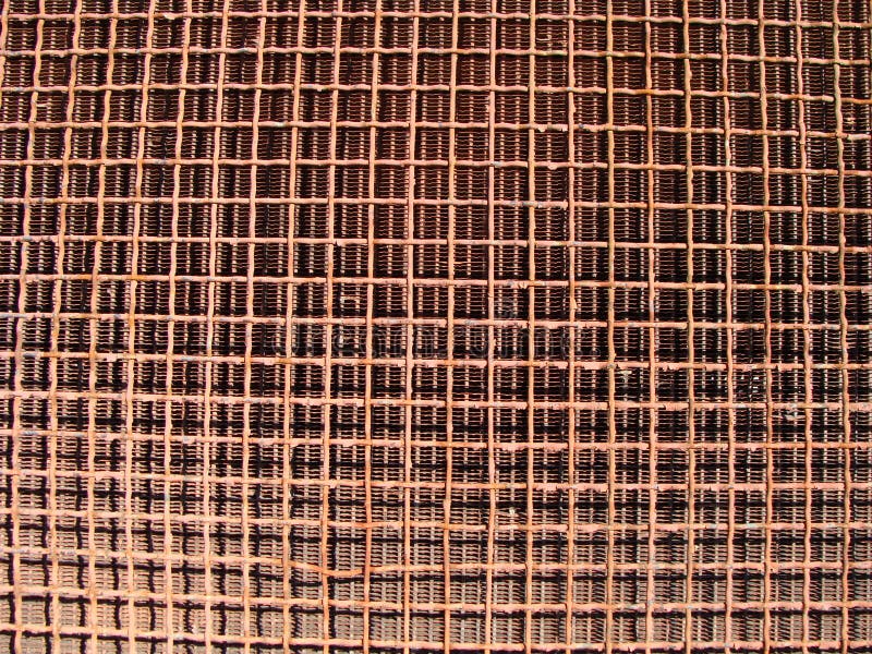 A rusty metal grid texture stock photo. Image of texture - 177679122