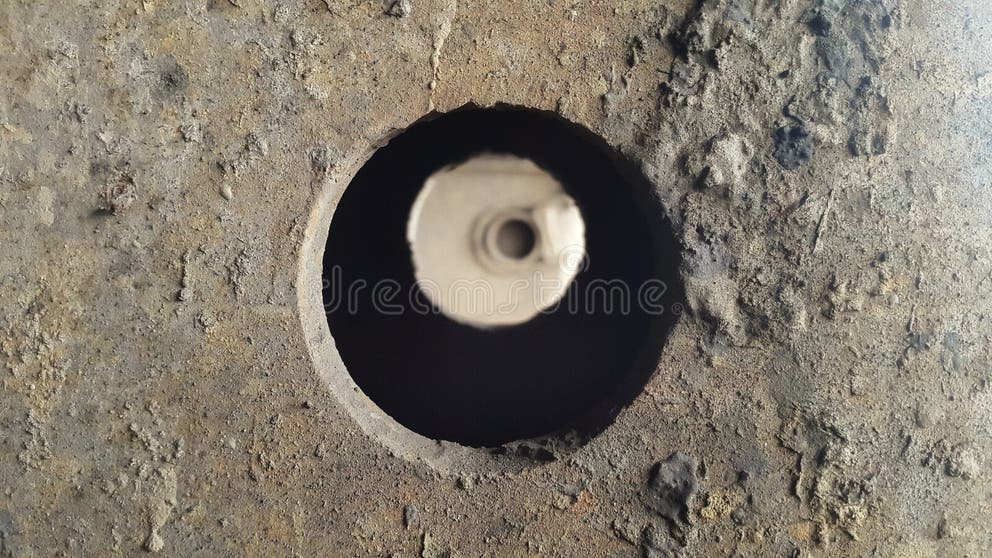 Rusty Metal with a Large Hole. the Texture of the Metal. Background ...