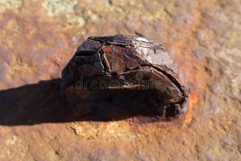 Rusty Metal Loop on a Sea Beach Ireland Stock Photo - Image of nature ...