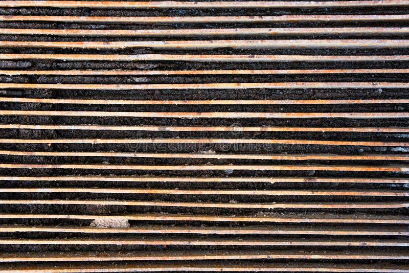 Rusty Metal Mesh Made of Horizontal Stripes Stock Photo - Image of iron ...