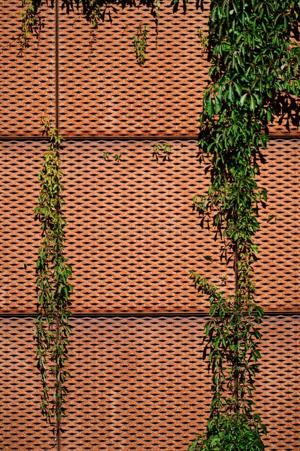 Rusty Metal in Modern Architecture Stock Photo - Image of architecture ...