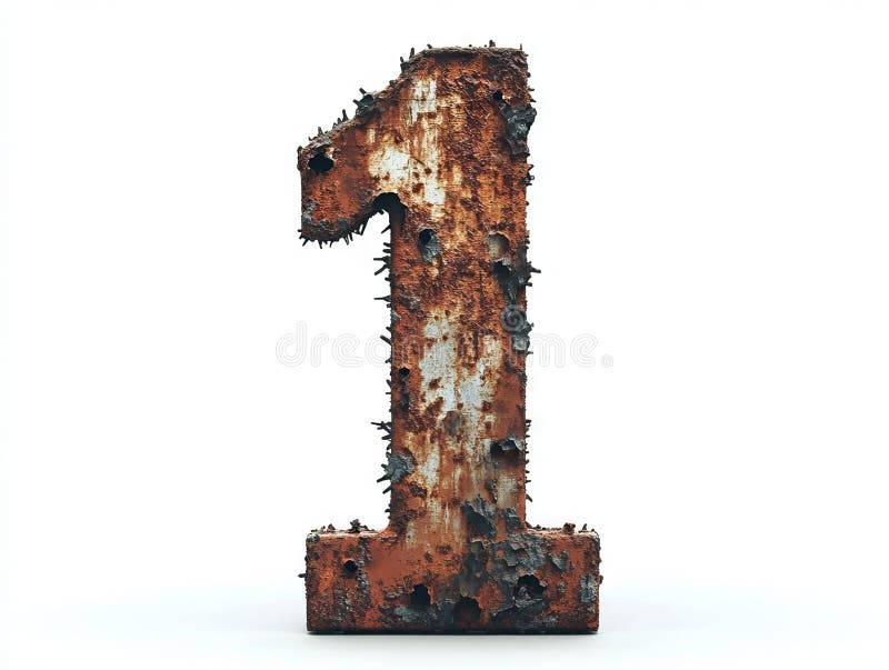 Rusty Metal Letter I White Background Ai Generated Stock Photos - Free ...