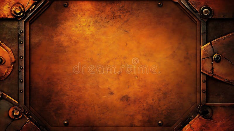 Rusty Metal Panel with Industrial Design Elements Stock Photo - Image ...