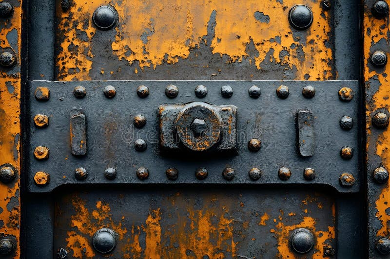 Rusty Metal Texture stock illustration. Illustration of rivets - 368675151