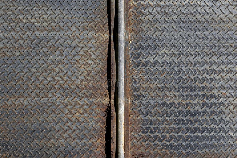 Rusty Metal Panel with Rod Grunge Texture Stock Photo - Image of rusty ...