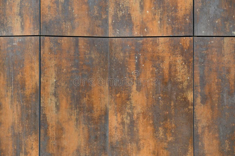 Rusty Metal Panels Texture Close-up Stock Photo - Image of brown, fence ...