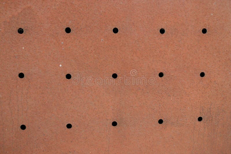 Perforation Rusty Sheet Metal Stock Photo - Image of material ...