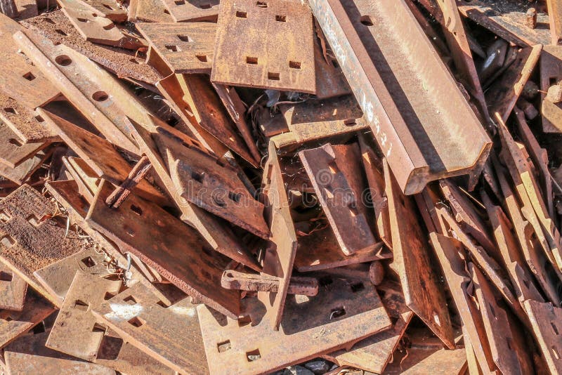 Rusty Metal Pieces in a Locomotive Junk Yard Stock Image - Image of ...