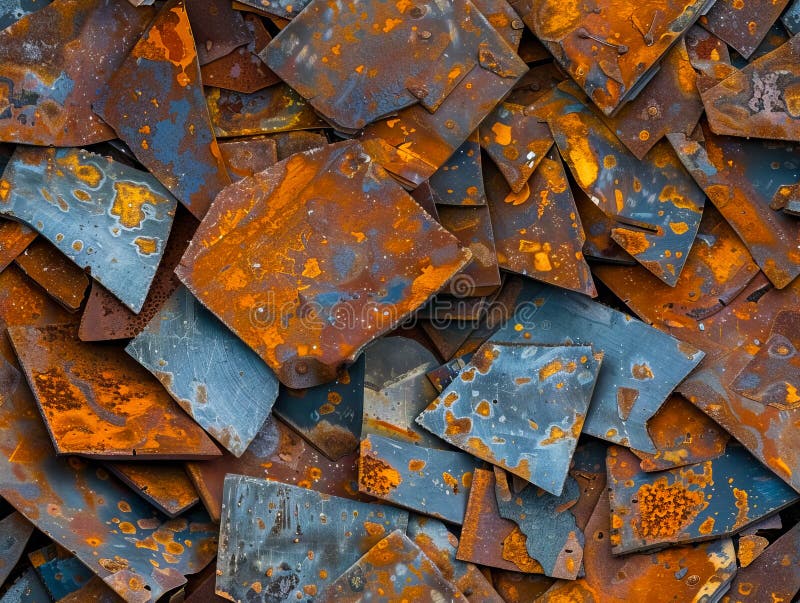 Rusty Metal Pieces in a Pile Stock Photo - Image of rust, metal: 316528196