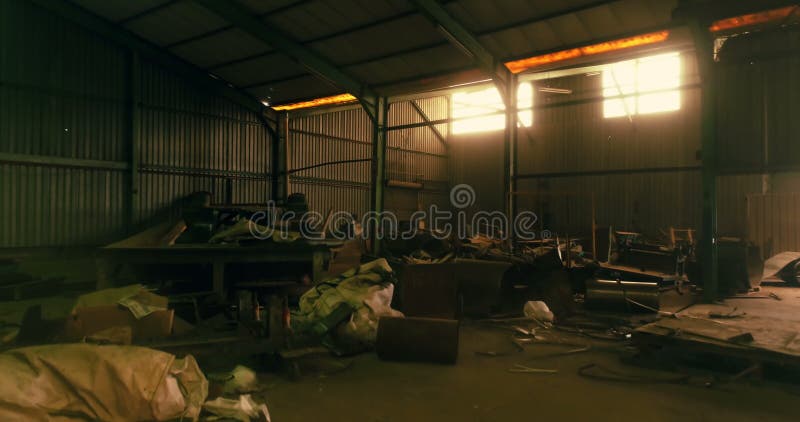 Rusty Metal Pieces in Warehouse 4k Stock Video - Video of scrap ...
