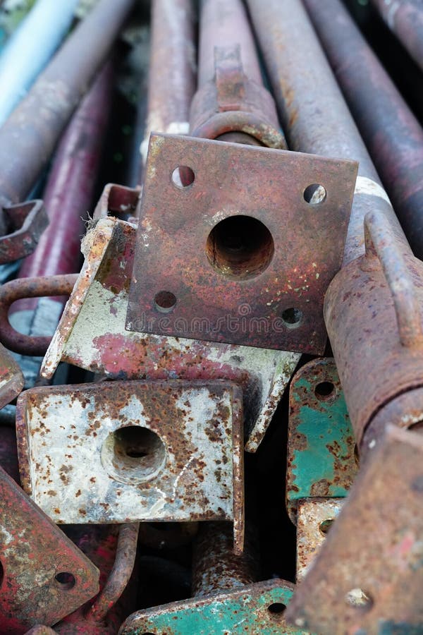 Rusty metal pillars stock photo. Image of metal, material - 173366580