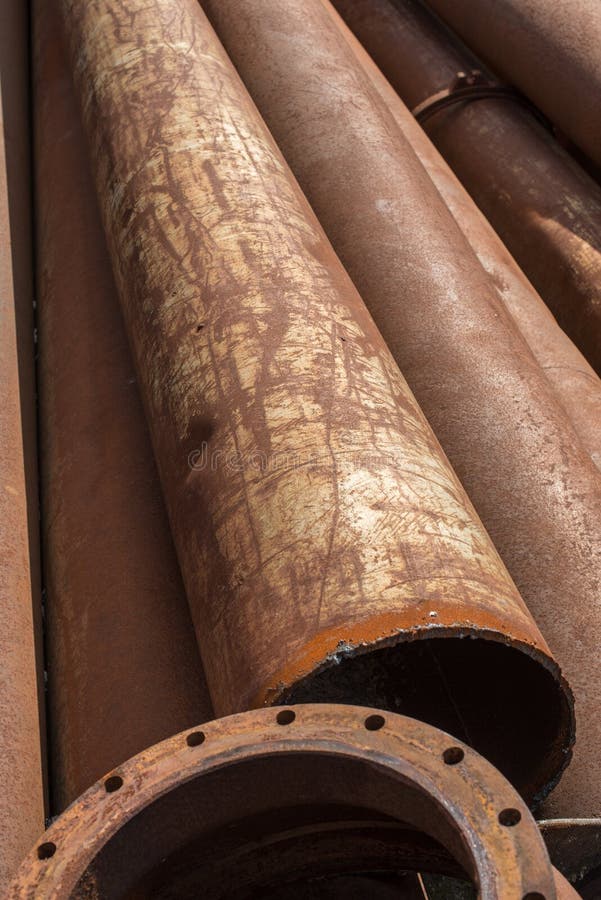 Rusty metal pipes stack stock image. Image of conduit - 50034775
