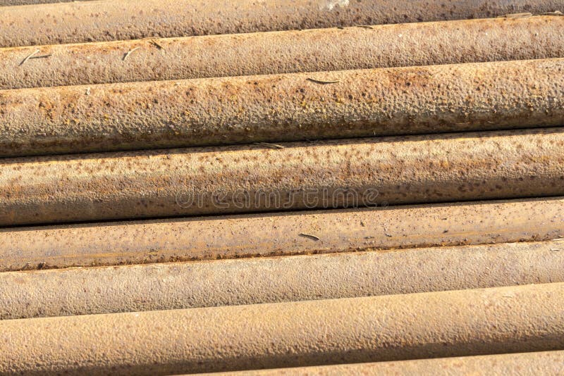 Rusty metal pipes stack stock image. Image of closeup - 79005977