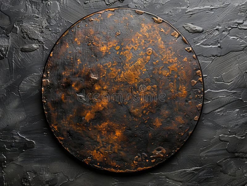 A Rusty Metal Plate on a Concrete Wall Stock Photo - Image of rust ...