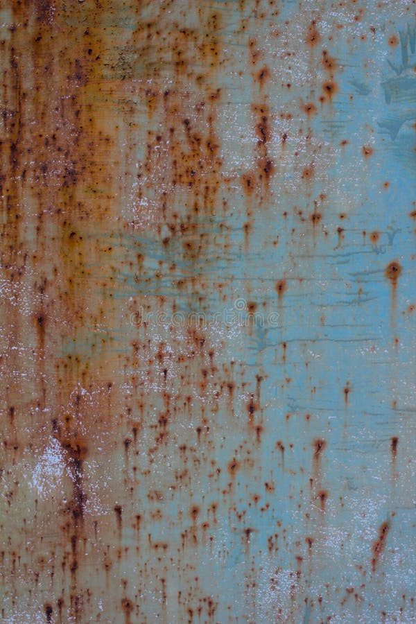 Rusty Metal Plate with Light Blue Paint Stock Image - Image of paint ...
