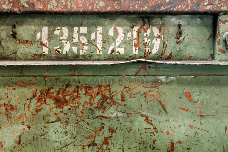 Rusty Metal Plate with Numbers Stock Image - Image of abstract ...