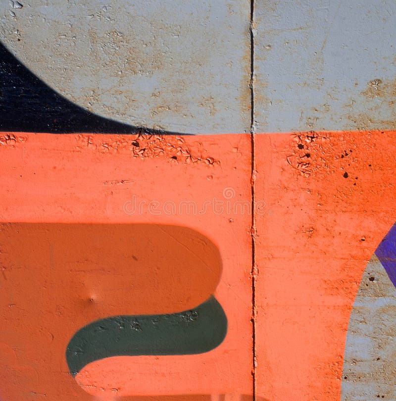 Rusty Metal Plate with a Picture of Graffiti Stock Image - Image of ...