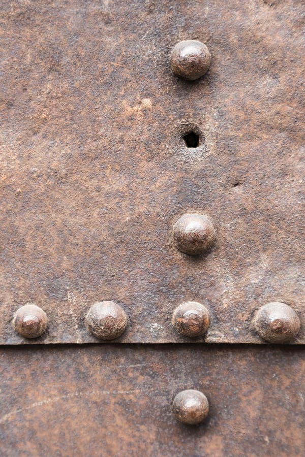 Rusty Metal Plate with a Seam and Rivets Stock Photo - Image of empty ...